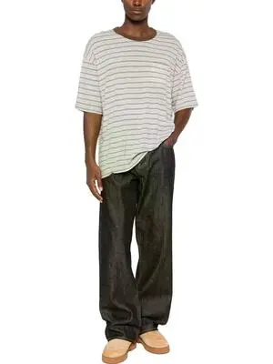 Visvim Mondo Border Striped T-shirt - Grey