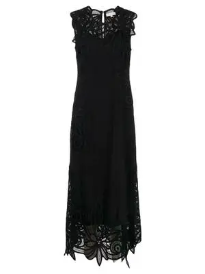 Ulla Johnson Idra Lace-embroidered Maxi Dress - Black