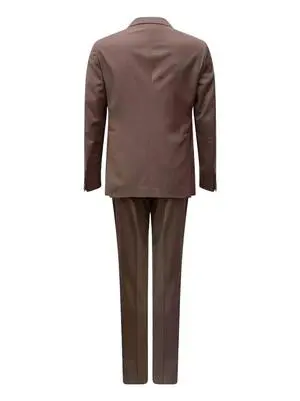 Tagliatore Peak-lapel Single-breasted Suit - Brown