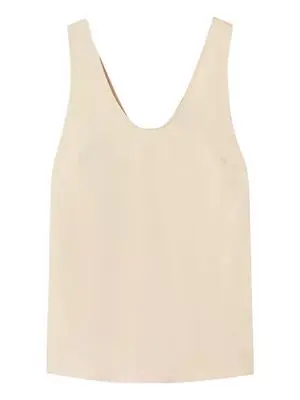 TWINSET V-neck Sleeveless Satin Top - Neutrals