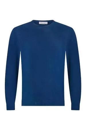 ROBERTO COLLINA Roberto Collina Fine-Knit Crew Neck Sweater Blue