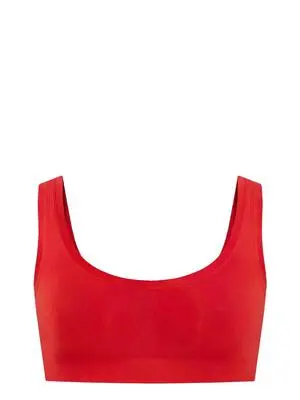 Hanro Banana-motif Scoop-neck Top - Red