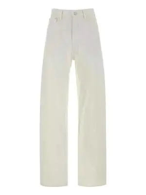 JIL SANDER Porcelain White Cotton Straight-leg Jeans - Neutrals