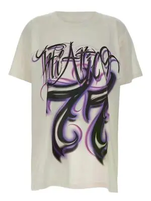 Attico Logo Print T-shirt - Neutrals