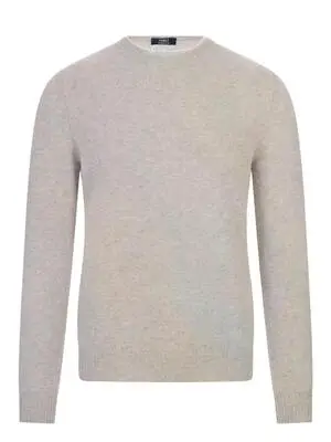 Fedeli Crew Neck Long Sleeve Sweater - Grey