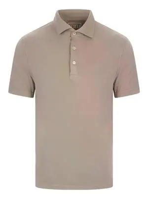 Fedeli Short-sleeve Polo Shirt - Neutrals