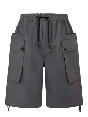 STUDIO TOMBOY Drawstring-waist Cargo Shorts - Grey
