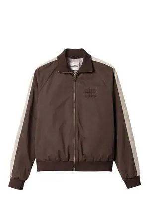 Miu Miu Cotton Twill Blouson Jacket - Brown