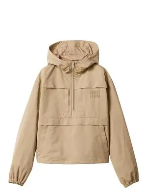 Miu Miu Ripstop Hooded Jacket - Neutral
