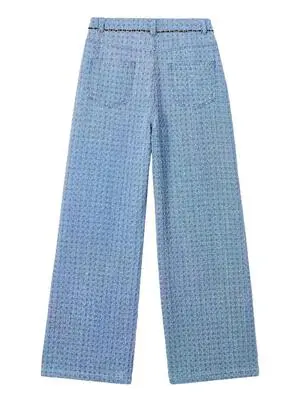 B+AB Textured Pleated Trousers - Blue