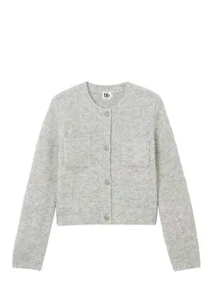 B+AB Crew Neck Cardigan - Grey
