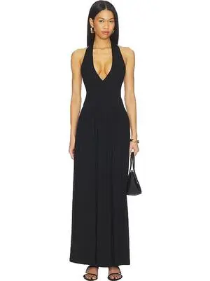 ALL THE WAYS Halter Maxi Dress - Black