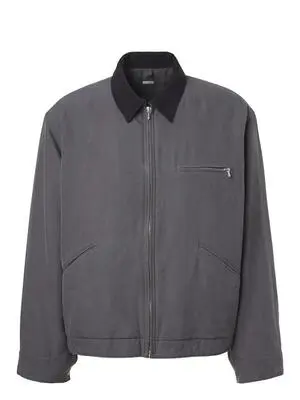 A.PRESSE A.Presse Vintage Cotton And Silk Twill Jacket Grey