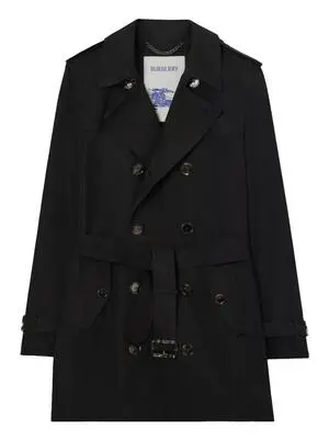 Burberry Mid-length Paisley Lace Foxfield Trench Coat - Black