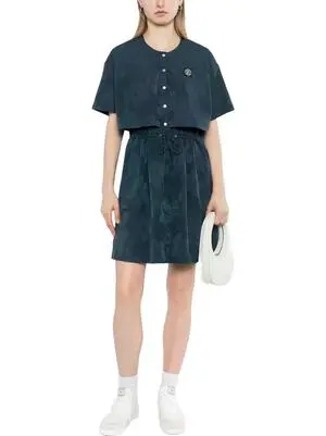 AGNES B. Patterned Mini Dress - Blue