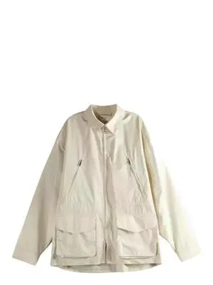 RIER Multi-pocket Zip-up Coat - Neutrals
