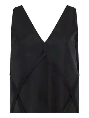 MAISON MARGIELA Sleeveless V-neck Top - Black
