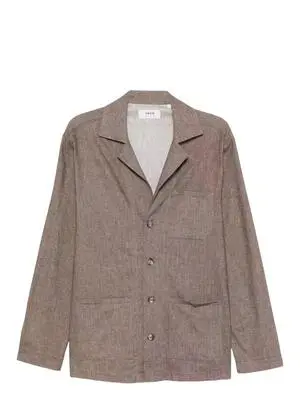 VELA SHOP Patch-pocket Long-sleeve Shirt - Brown