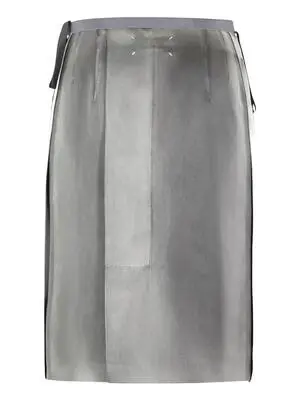 MAISON MARGIELA Maison Margiela Grey Satin Reverse Effect Skirt Grey