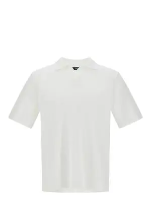 Herno Knitted Cotton Polo Shirt - White