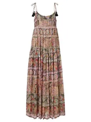 Rixo Kamilah Floral Lame Maxi Dress - Multicoloured