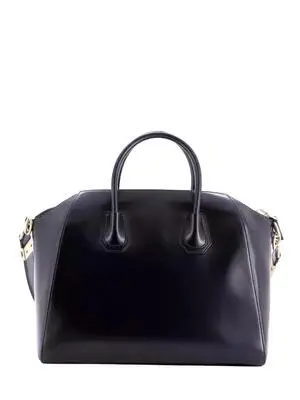 Givenchy Antigona Bag Glazed Leather Medium Satchel - Black