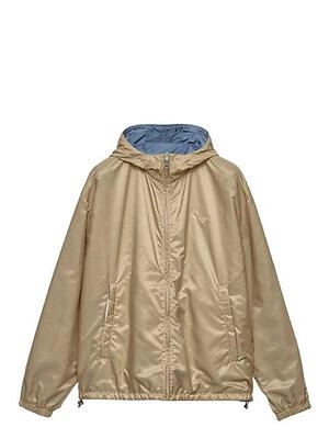 Prada Reversible Re-nylon Hooded Shell Jacket - Brown