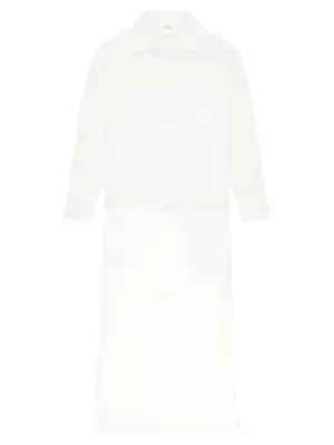 COURREGES Asymmetrical Shirt Dress - White