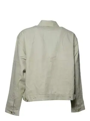 Dickies Logo Patch Zip-up Twill Jacket - Neutrals
