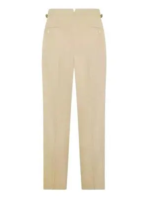 BOSS Pleated Straight-leg Trousers - Neutrals