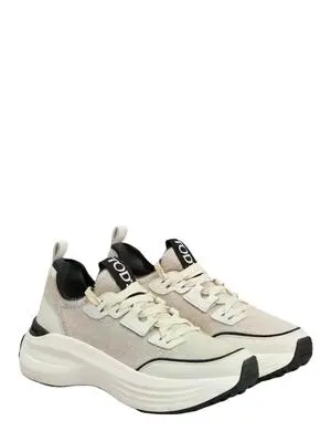 TOD'S Panelled Lace-up Sneakers - Grey