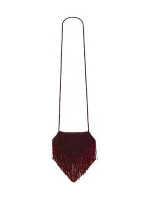 Victoria Beckham Manhattan Beaded Clutch Bag - Red