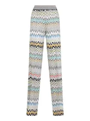 Missoni Zigzag-knit Trousers - Neutrals