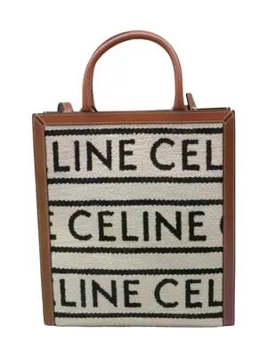 Celine Cabas Logo-Print Tote Bag Neutrals