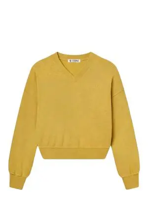 Eterne V-neck Long-sleeve Sweater - Yellow