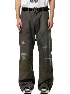 KAMIYA Distressed Painter Trousers - Grey