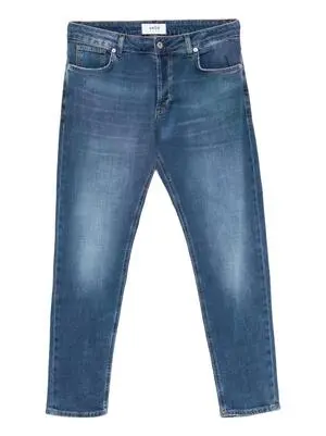 VELA SHOP Faded Effect Jeans With Whiskering - Blue