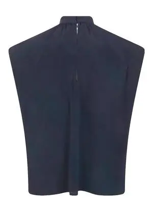 DRHOPE Sleeveless Bow Detail High Neck Blouse - Black