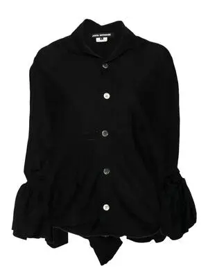 Junya Watanabe Ruffled-sleeve Cardigan - Black