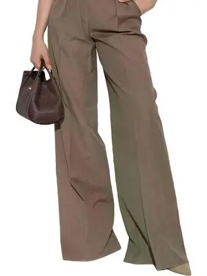 Max Mara Pleated Tailored Trousers - Brown