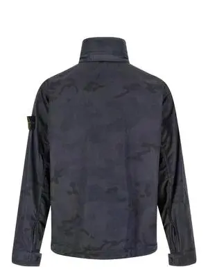Stone Island Camouflage Print Ripstop Jacket - Blue