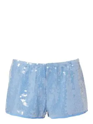 Oseree Sequin Shorts - Blue