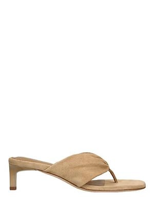 Dear Frances Wrap Mid Heel Mules - Camel