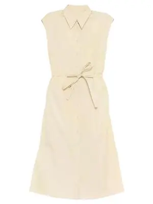 LESS Belted Shirt Dress - Neutrals