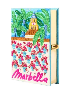 OLYMPIA LE-TAN Olympia Le-Tan Marbella Embroidered Canvas Clutch Multi