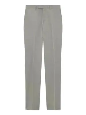 LARDINI Flat-front Tailored Trousers - Grey