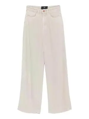 3x1 Button-fastening Wide-leg Jeans - Neutrals