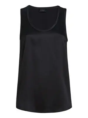 Brunello Cucinelli Stretch-silk Reversible Tank Top - Black