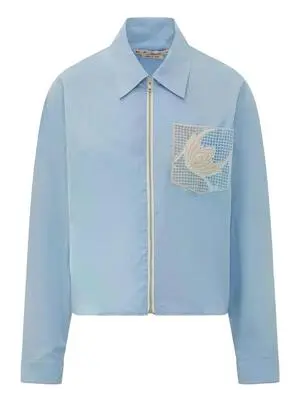 Marni Lace-detail Pocket Shirt - Blue