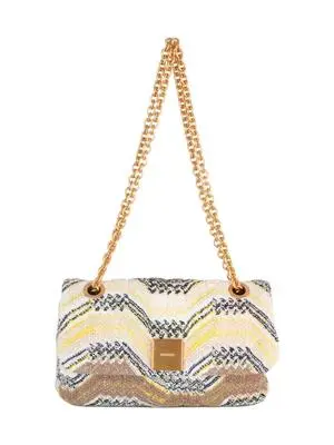 Missoni Zig-zag Sequin Embellished Clutch Bag - Neutrals